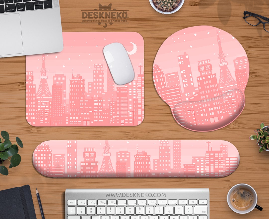 Pink Wrist Rest Cute Ergonomic Mousepad Kawaii Mouse Pad - Etsy
