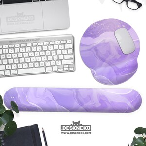 Purple Desk Mat, Abstract Mouse Pad, Xl Gaming Deskmat, Rgb Led Xxl ...