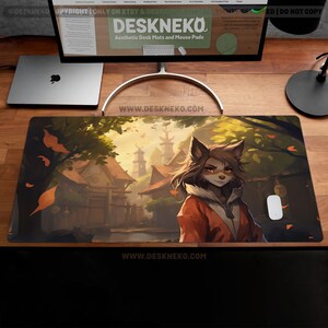 Anime Desk Mat: Mouse Pad, Cute Fox Furry Mousepad Xl, Lofi Aesthetic ...