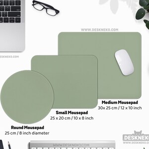 Sage Green Desk Mat: Large Mouse Pad, Plain Mouse Pad, Extended Deskmat ...