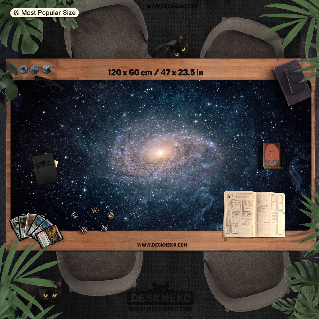 Star Map Play Mat/desk Mat, Tcg Mtg Dnd Table Playmat, Space Galaxy ...