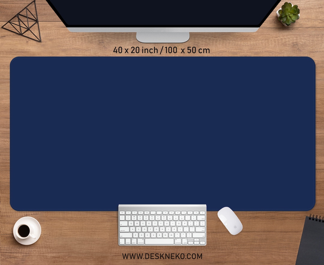 Blue Mousepad, Custom Color Desk Mat Plain Simple, Dark Navy Mouse Pad ...