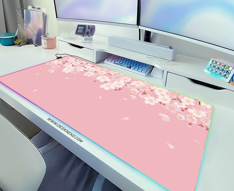 Cherry Blossom Mousepad Pink Sakura Desk Mat Cute Japanese - Etsy