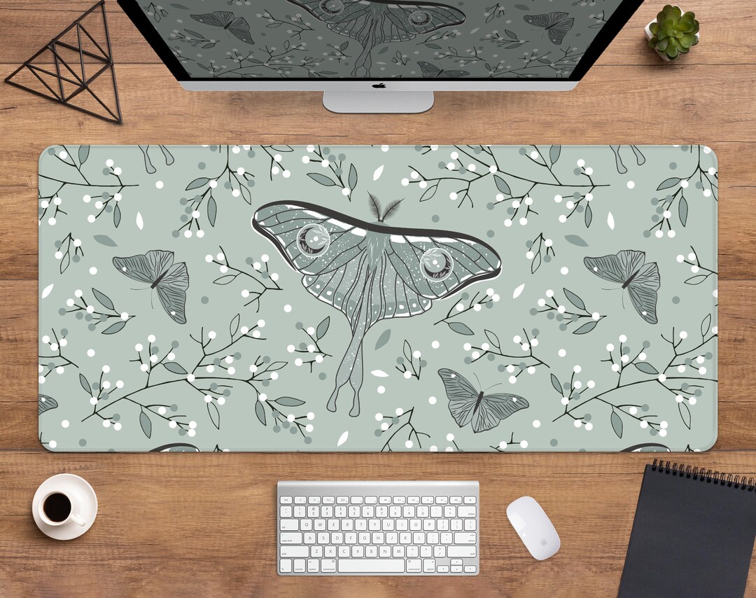 Boho Butterfly Deskmat, Cottagecore Mousepad, Cute Witchy Desk Mat ...
