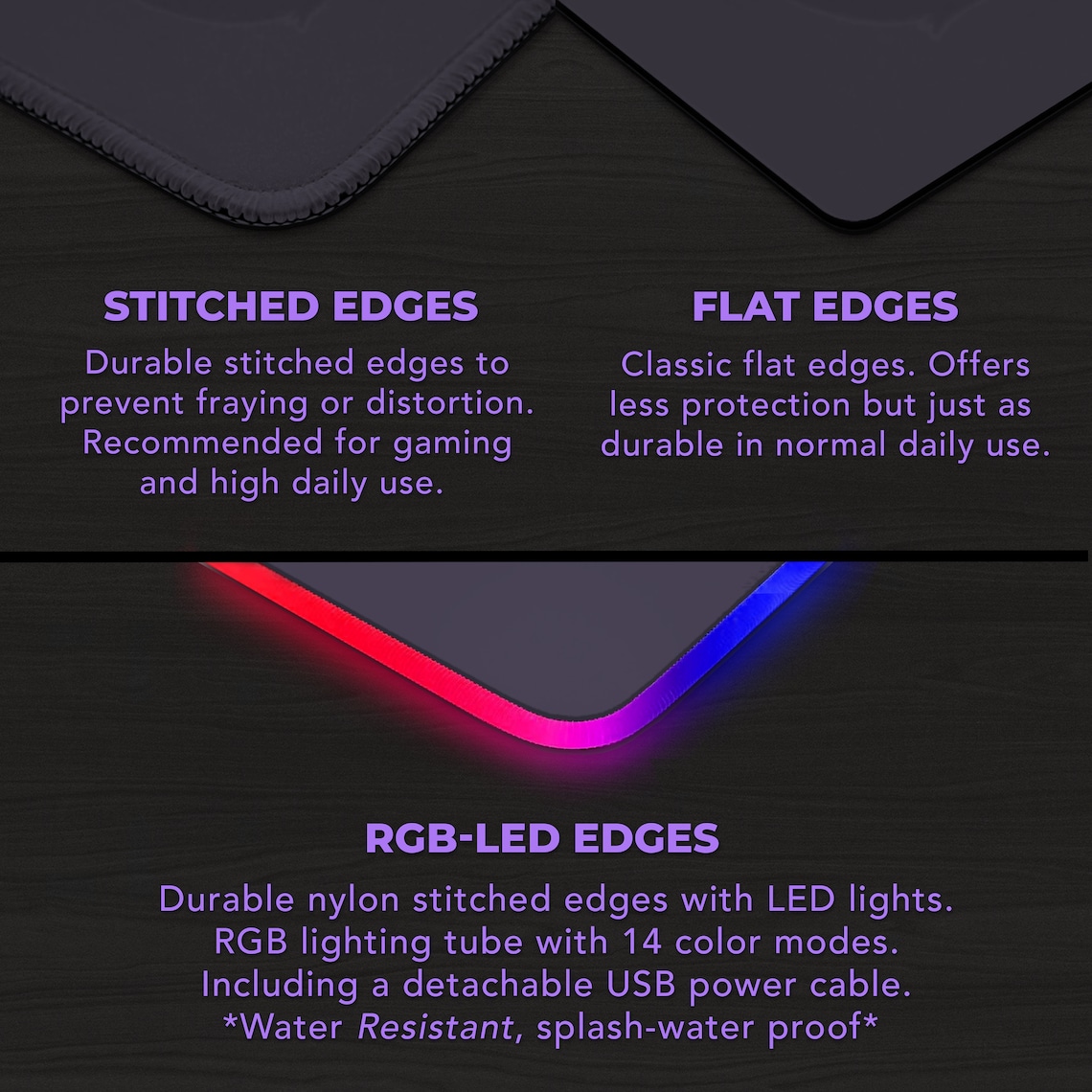 LED RGB Gaming Desk Mat Vaporwave Mousepad Cyberpunk Japanese - Etsy