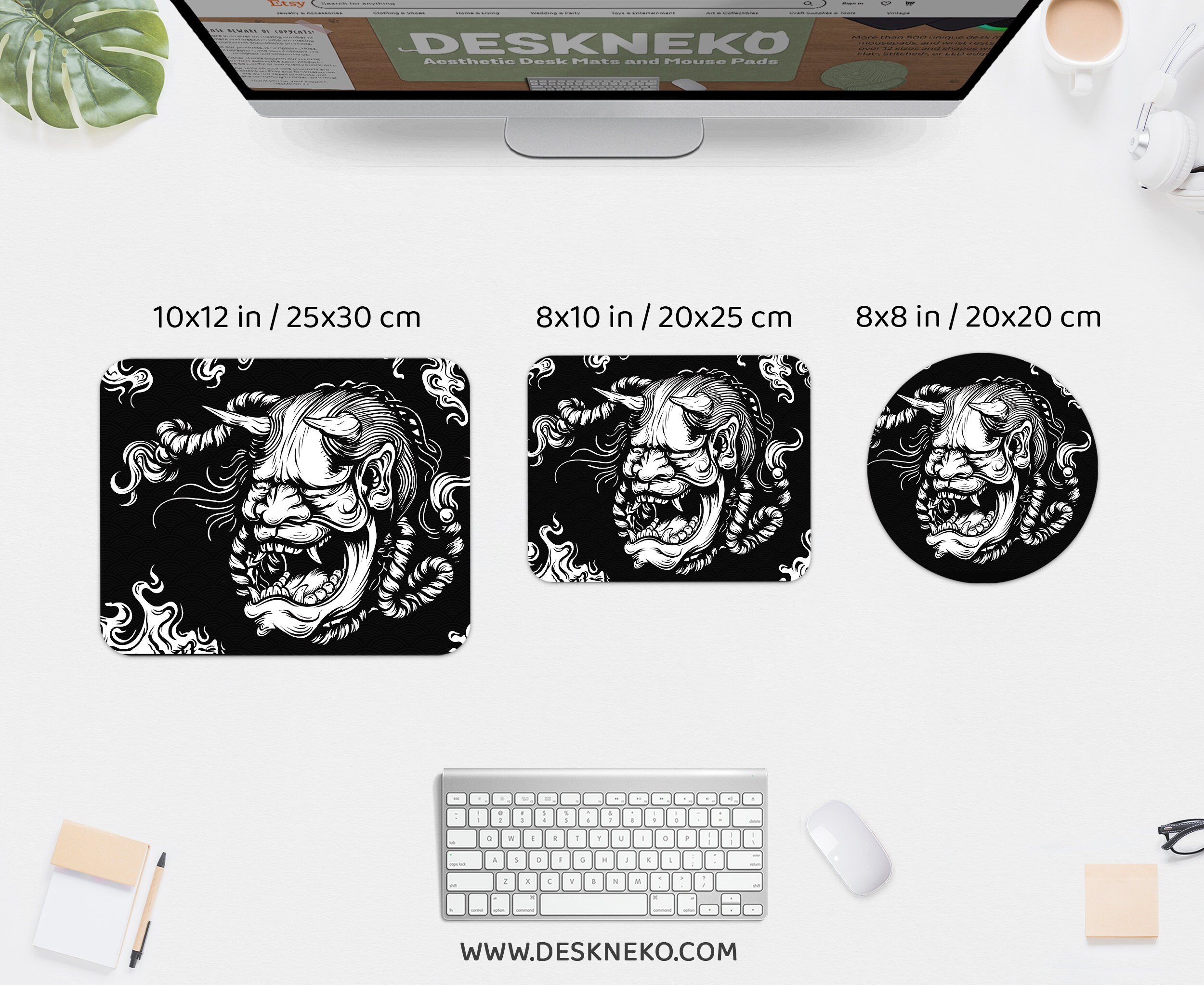Oni Deskmat Japanese Desk Mat, Samurai Warrior Mousepad Large Xl ...