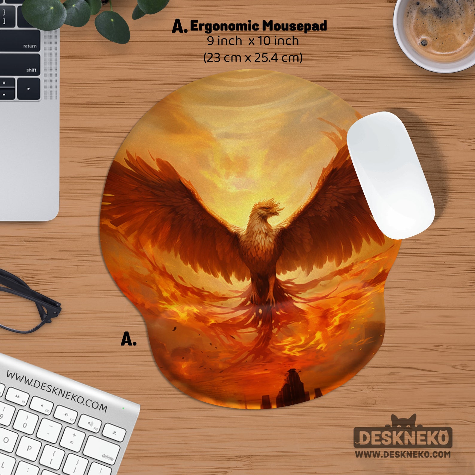 Phoenix Desk Mat: Fire Bird Mouse Pad Xl, Magic Creature Mtg Landscape ...