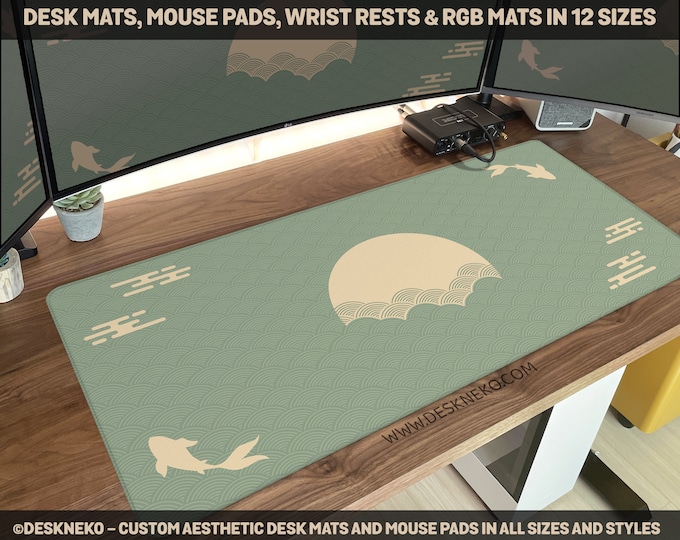 Sage Green Desk Mat: Large Mouse Pad, Plain Mouse Pad, Extended Deskmat ...