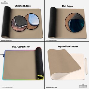 Tan Beige Desk Mat: Mouse Pad or Wrist Rest, Plain Mousepad, Extended ...