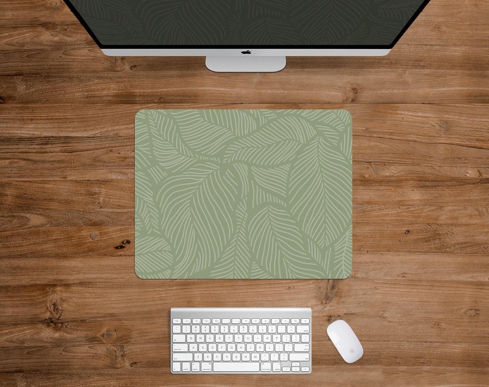 Sage Green Mousepad Desk Mat Cute Multiple Sizes Stitched - Etsy