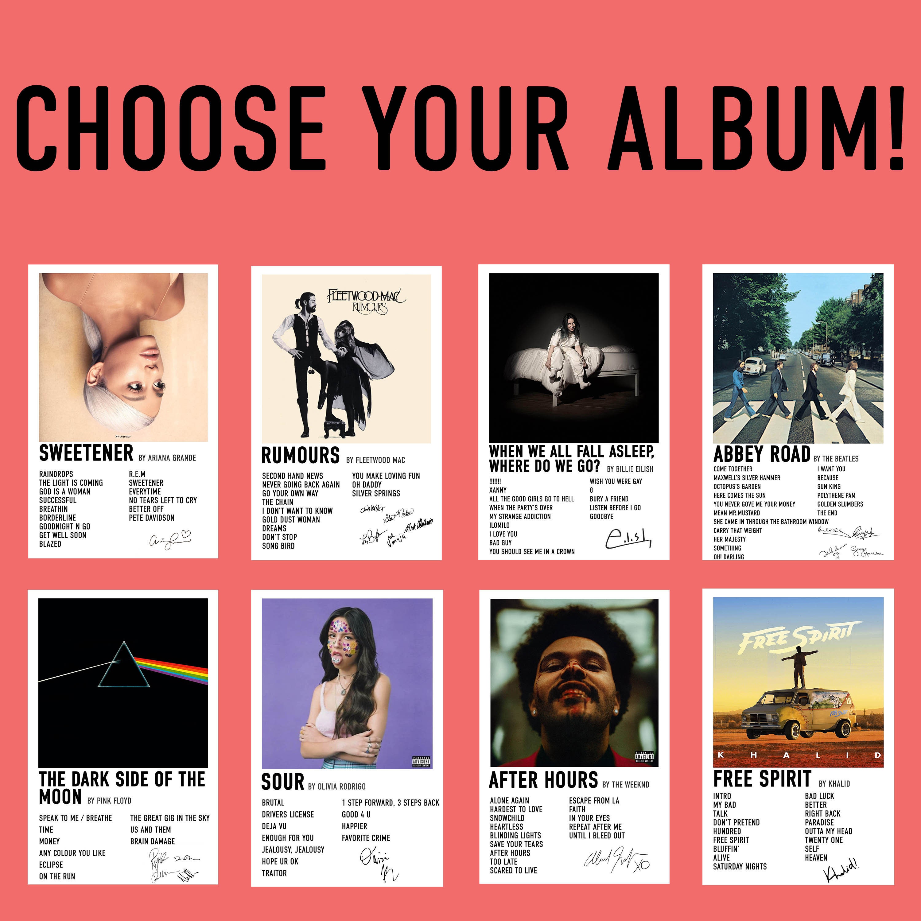 Album Posters Music Posters Aesthetic 11x17 Prints Etsy