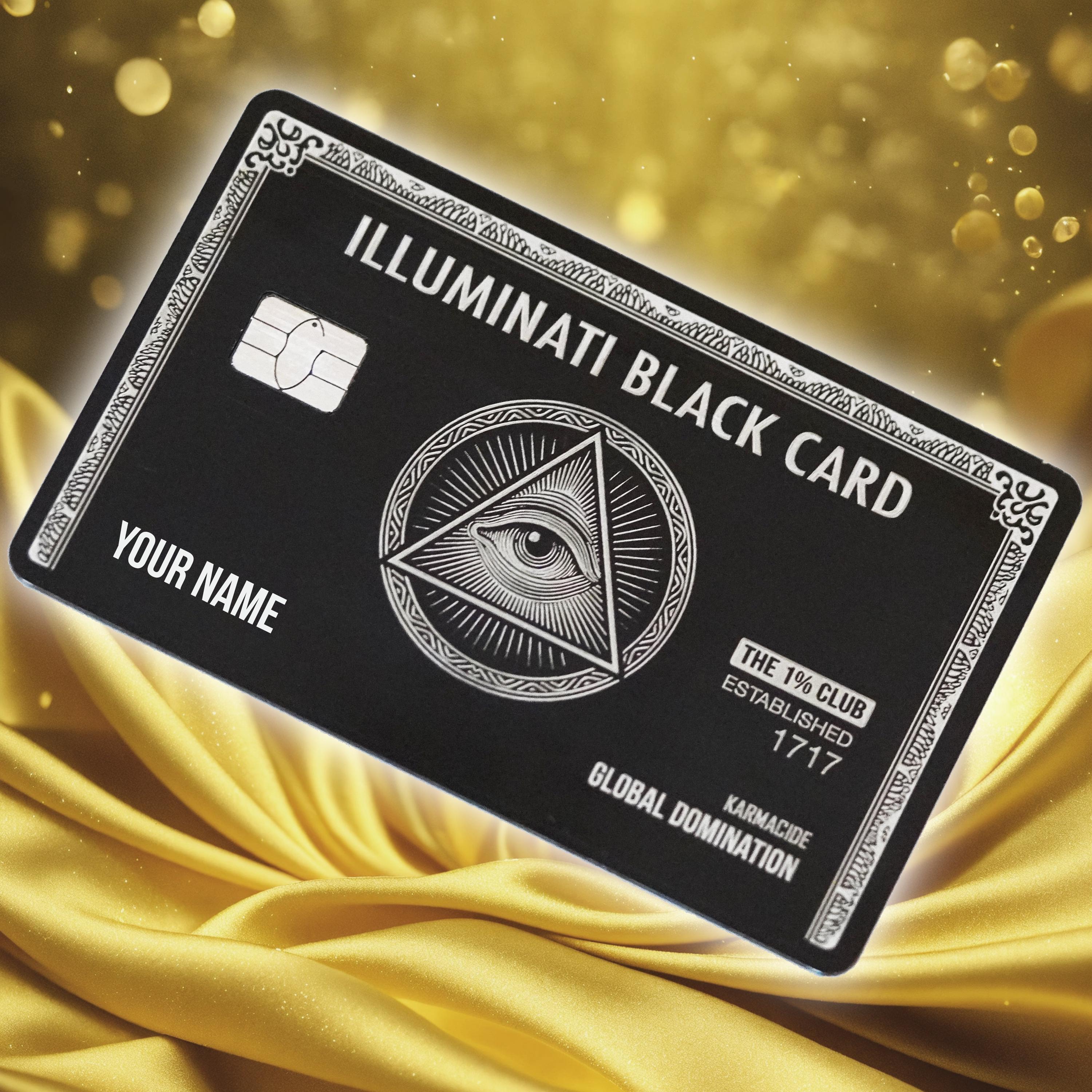 Personalized Illuminati Metal Black Card, Custom Stainless Steel Credit ...