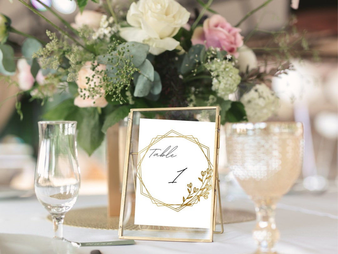 Printable Wedding Table Numbers, Downloadable, Table Decor, Wedding ...