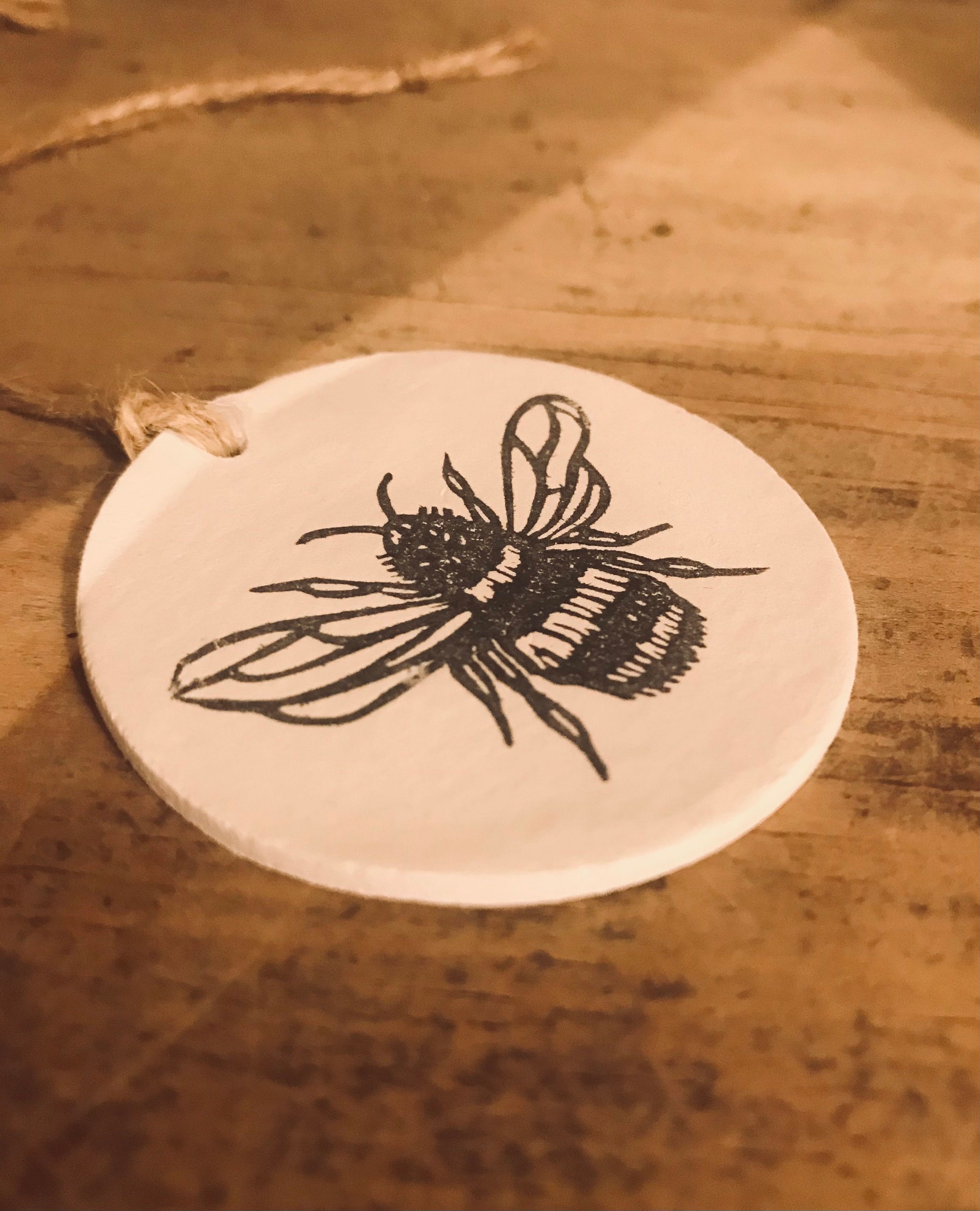 Clay Bumblebee & Honeycomb Hanging Gift Tag Ceramic - Etsy