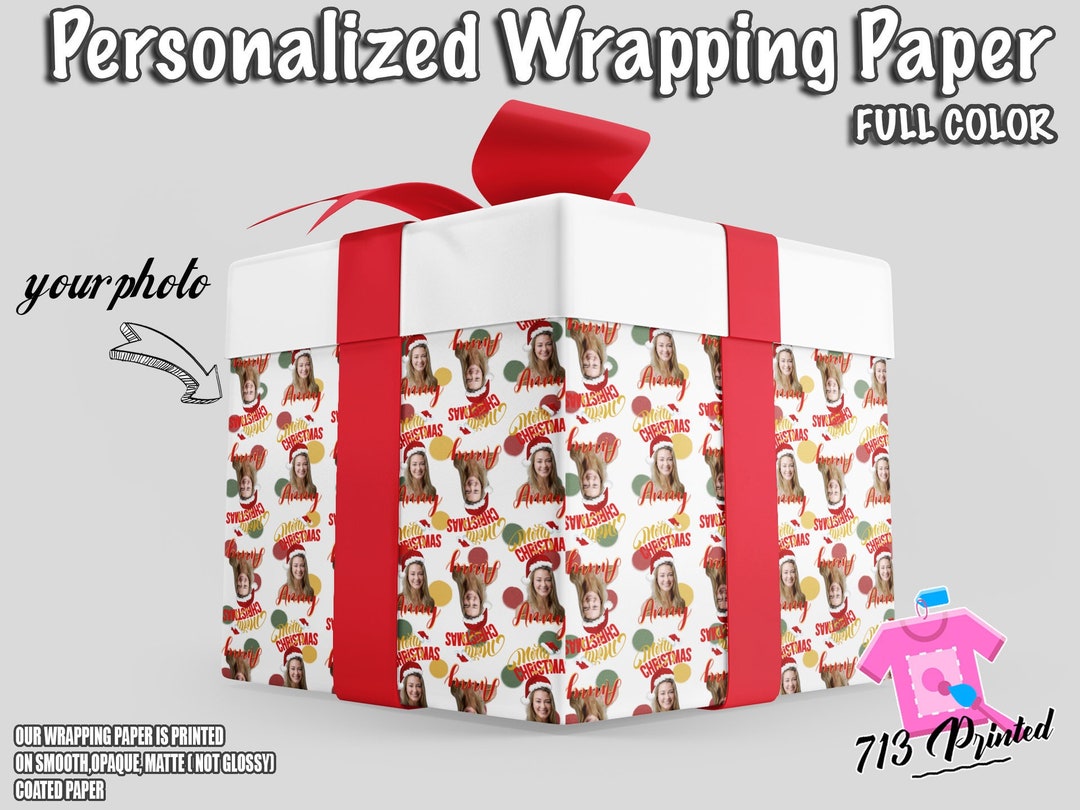 Face Wrapping Paper Christmas Custom Wrapping Paper Face Gift Wrapping ...