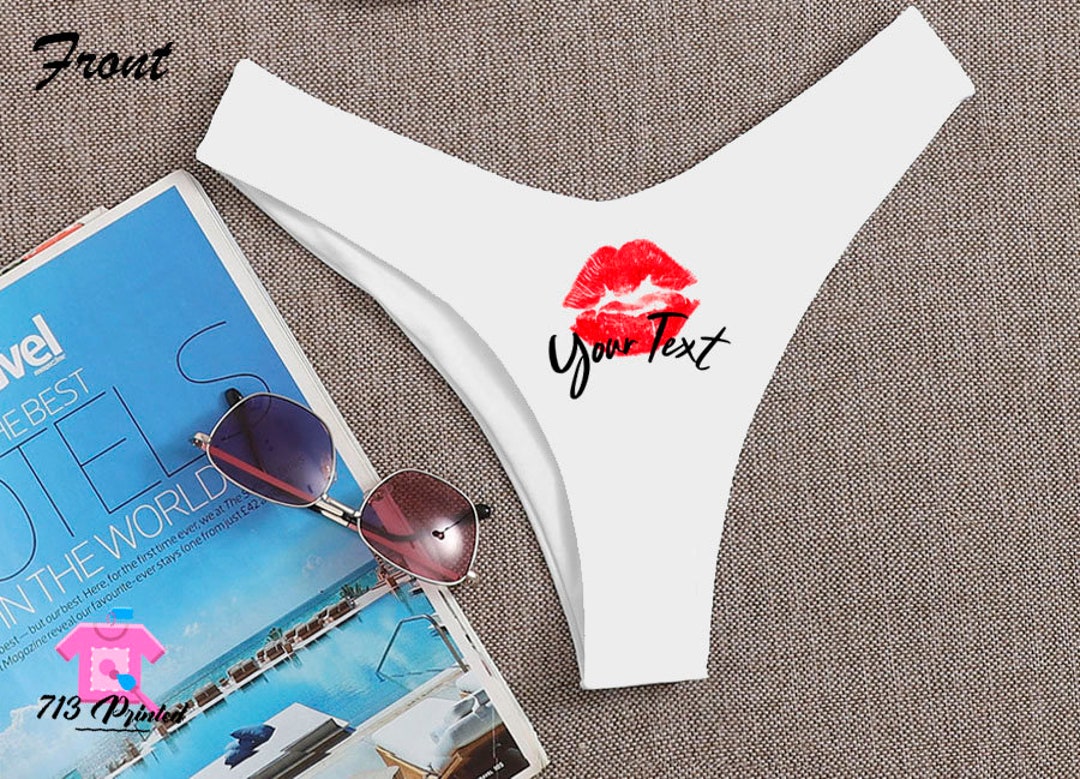 Custom Personalized Thong Panties Reversible With Your Words Custom
