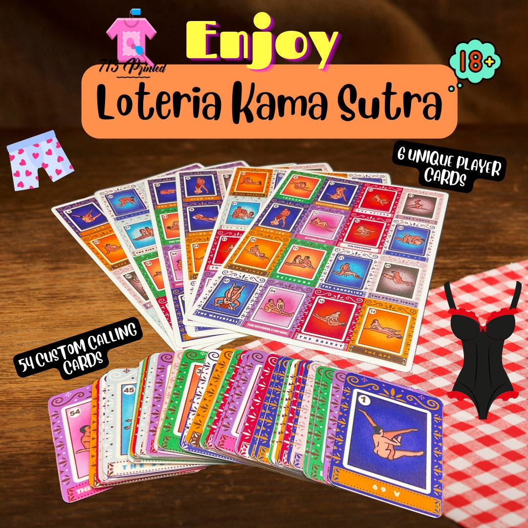 Loteria Kama Sutra Kama Sutra Bingo 54 Positions Cards Water - Etsy