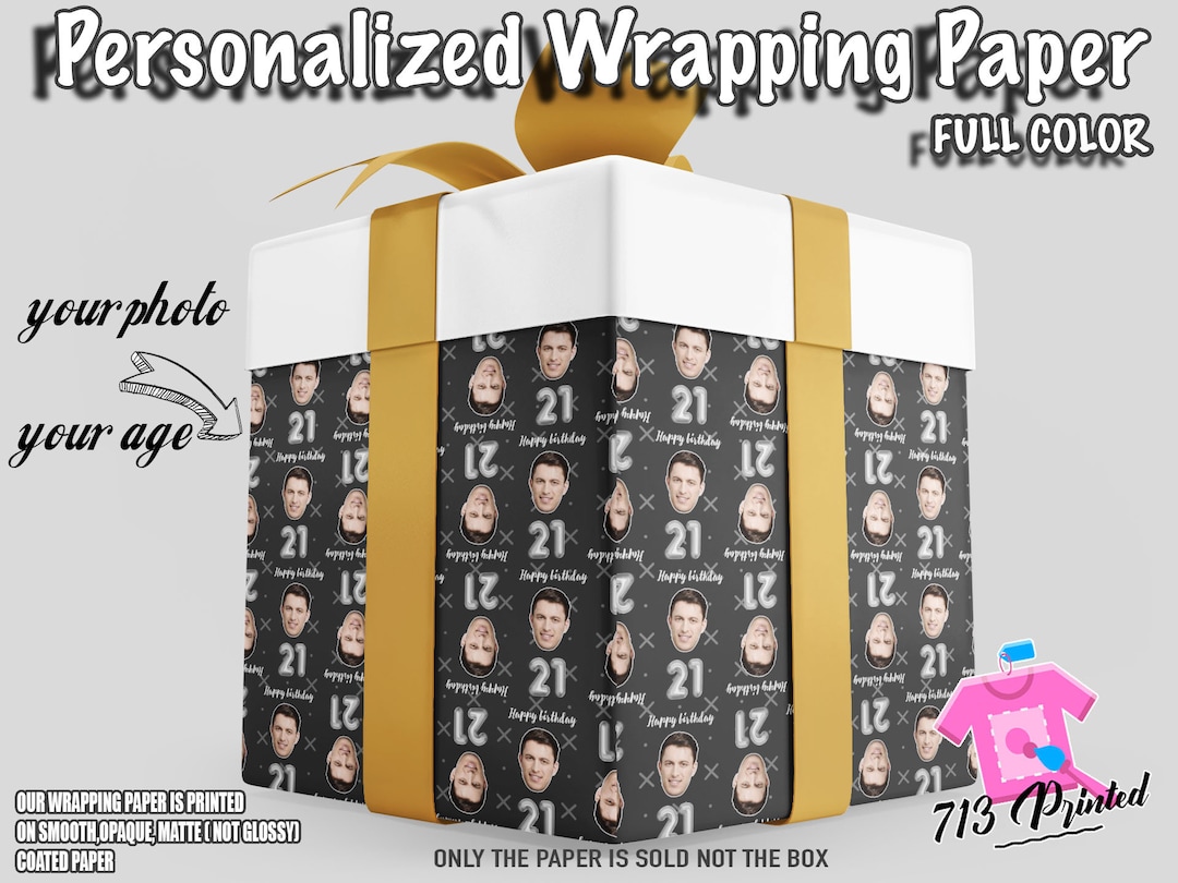 Face Wrapping Paper Custom Wrapping Paper Face Gift Wrapping Paper ...
