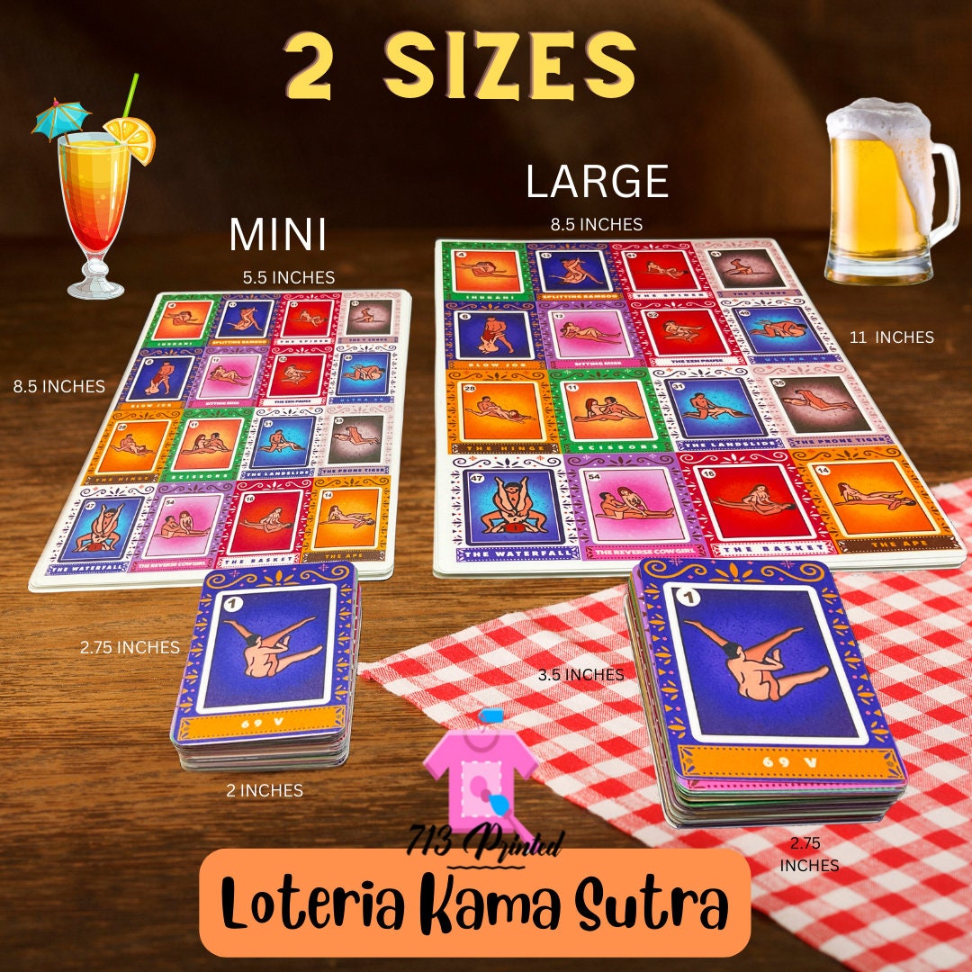 Loteria Kama Sutra: Adult Bingo Game With 54 Waterproof Cards - Etsy