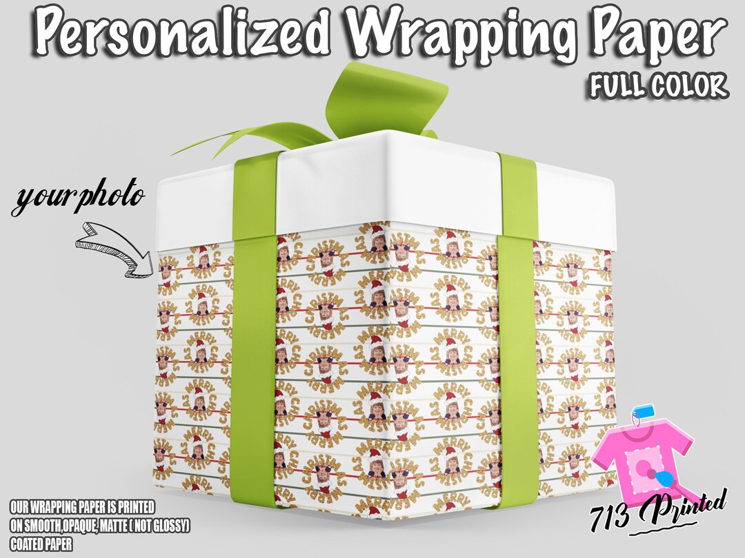 Face Wrapping Paper Christmas Custom Wrapping Paper Face Gift Wrapping ...