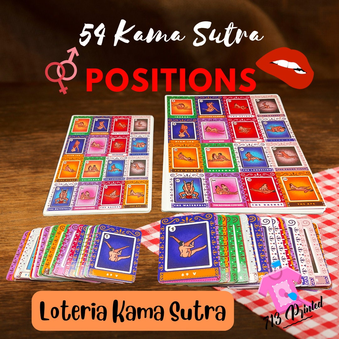 Loteria Kama Sutra Kama Sutra Bingo 54 Positions Cards Water - Etsy