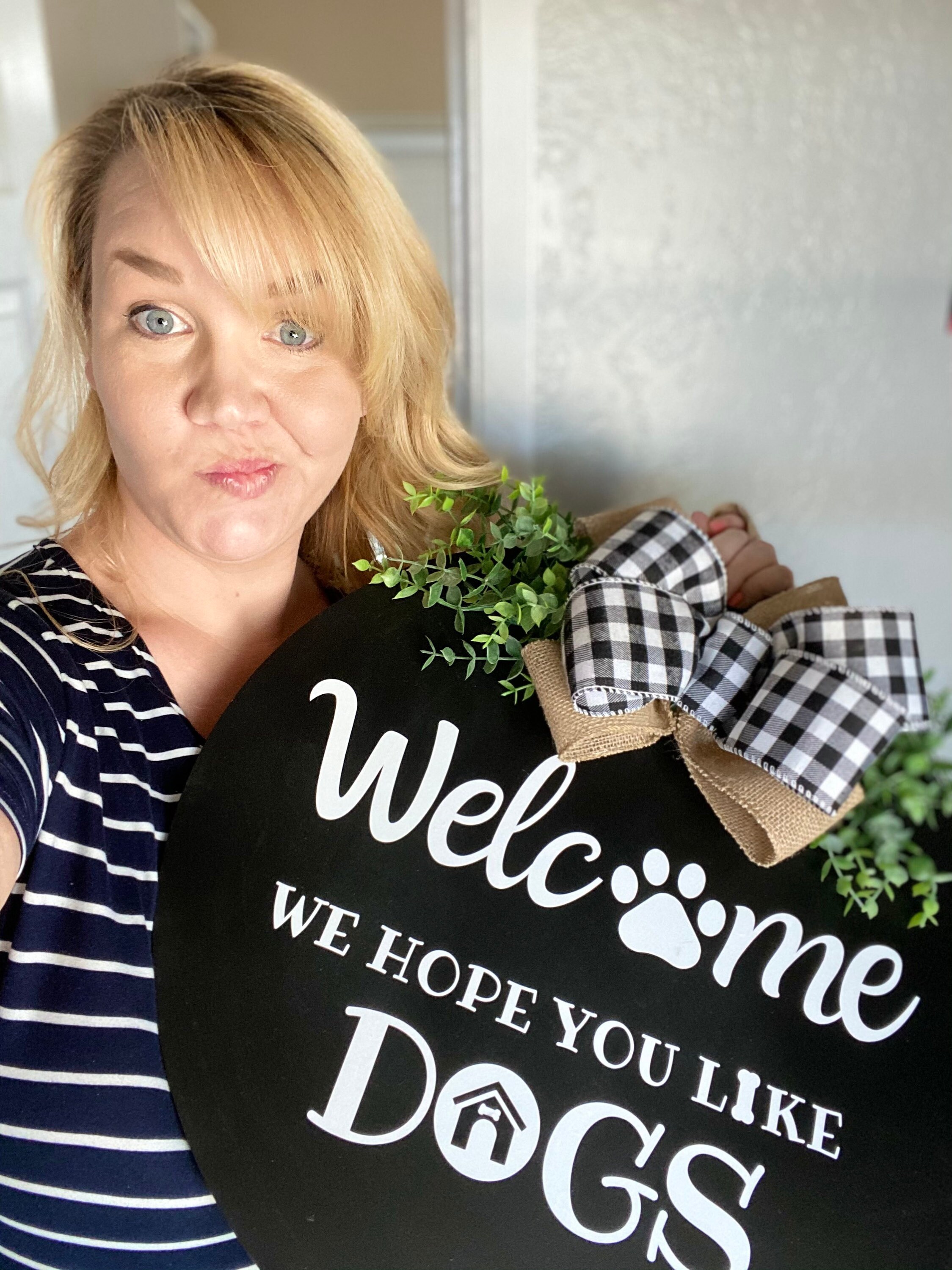 Welcome Dog Sign, We Hope You Like Dogs, Dog Sign, Dog Door Hanger, Dog ...