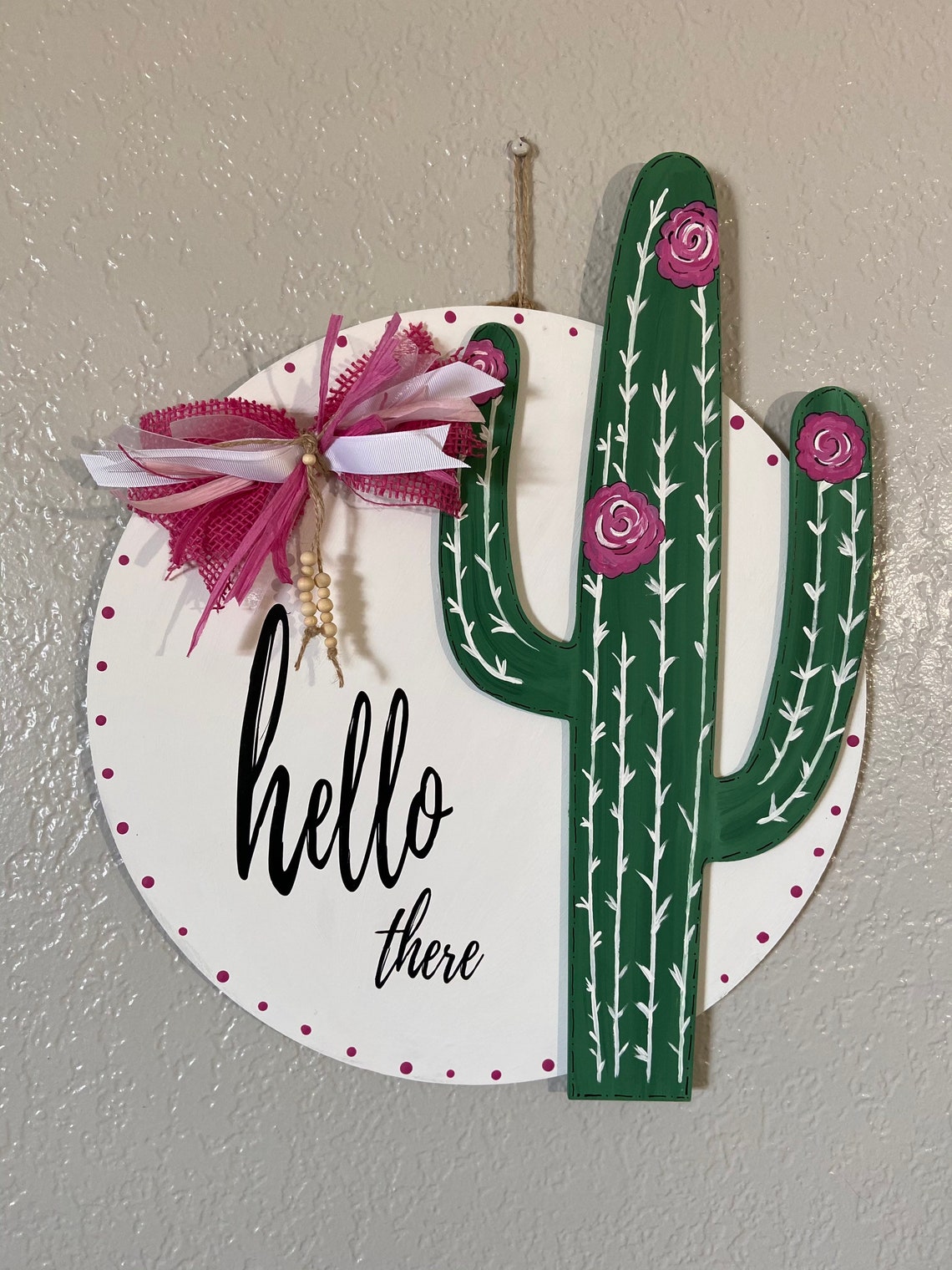 Cactus Door Hanger, Arizona Sign, Desert Sign, Cactus Art, Cactus ...