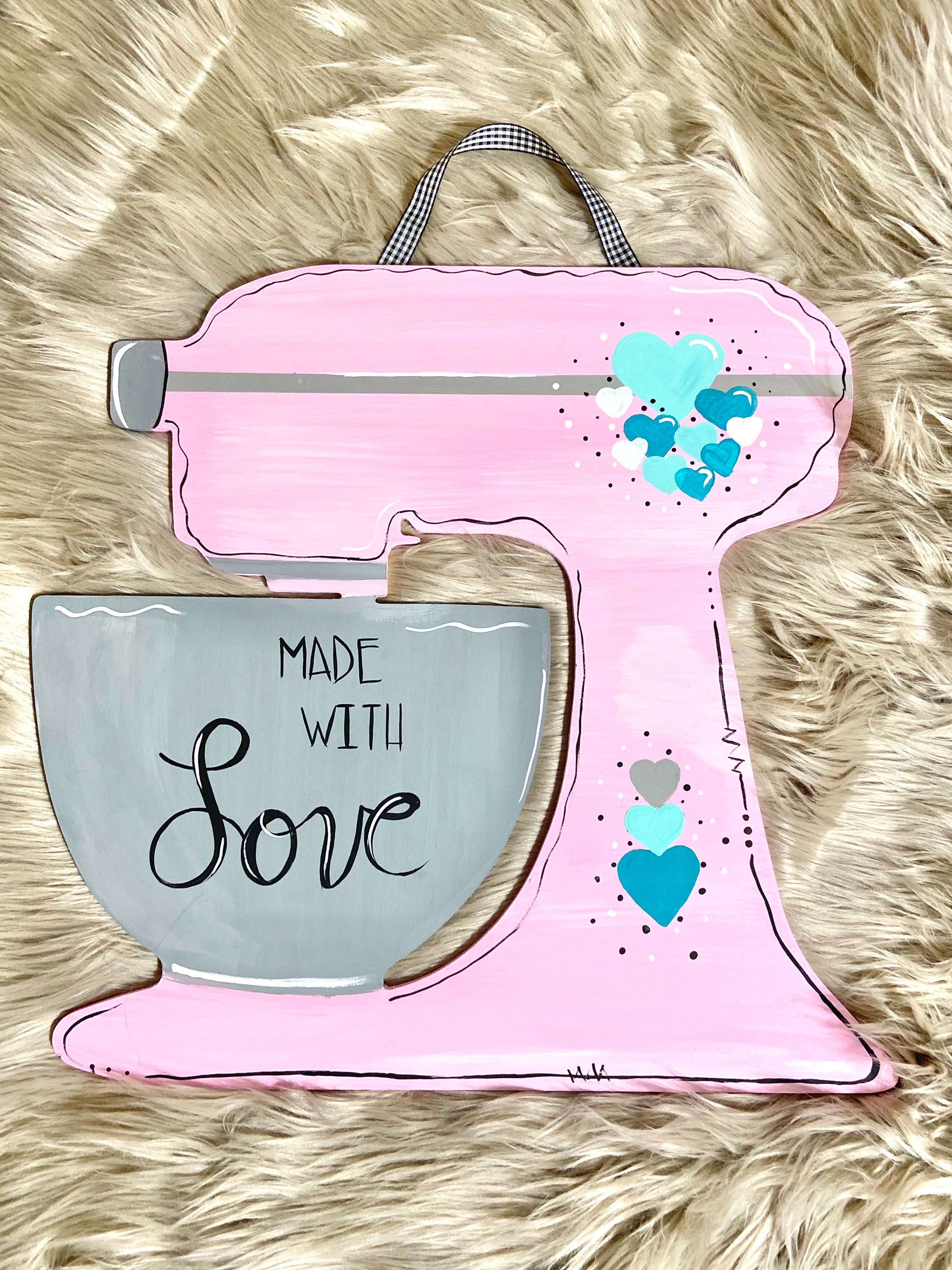 Mixer Sign, Kitchen Mixer Sign, Pantry Sign, Pink Kitchen Sign, Kitchen ...