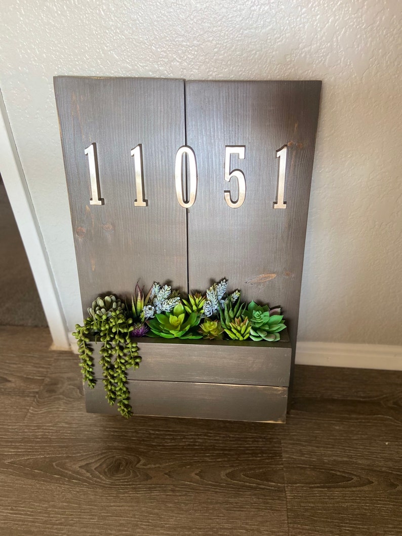 Address Sign Planter, Address Sign for House, Address Sign With Name ...