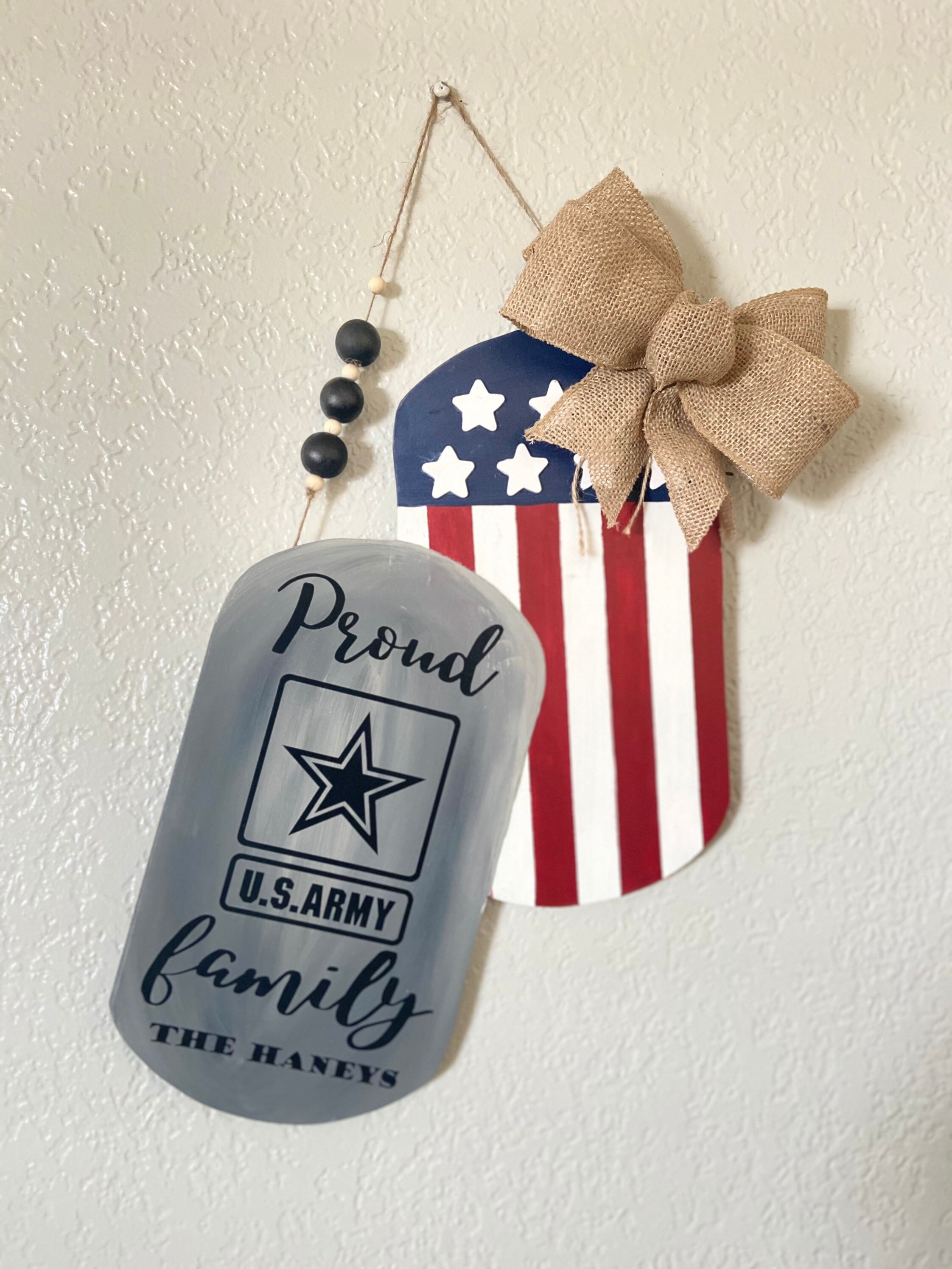 Handcrafted Army Family Door Hanger, Military Sign - Etsy