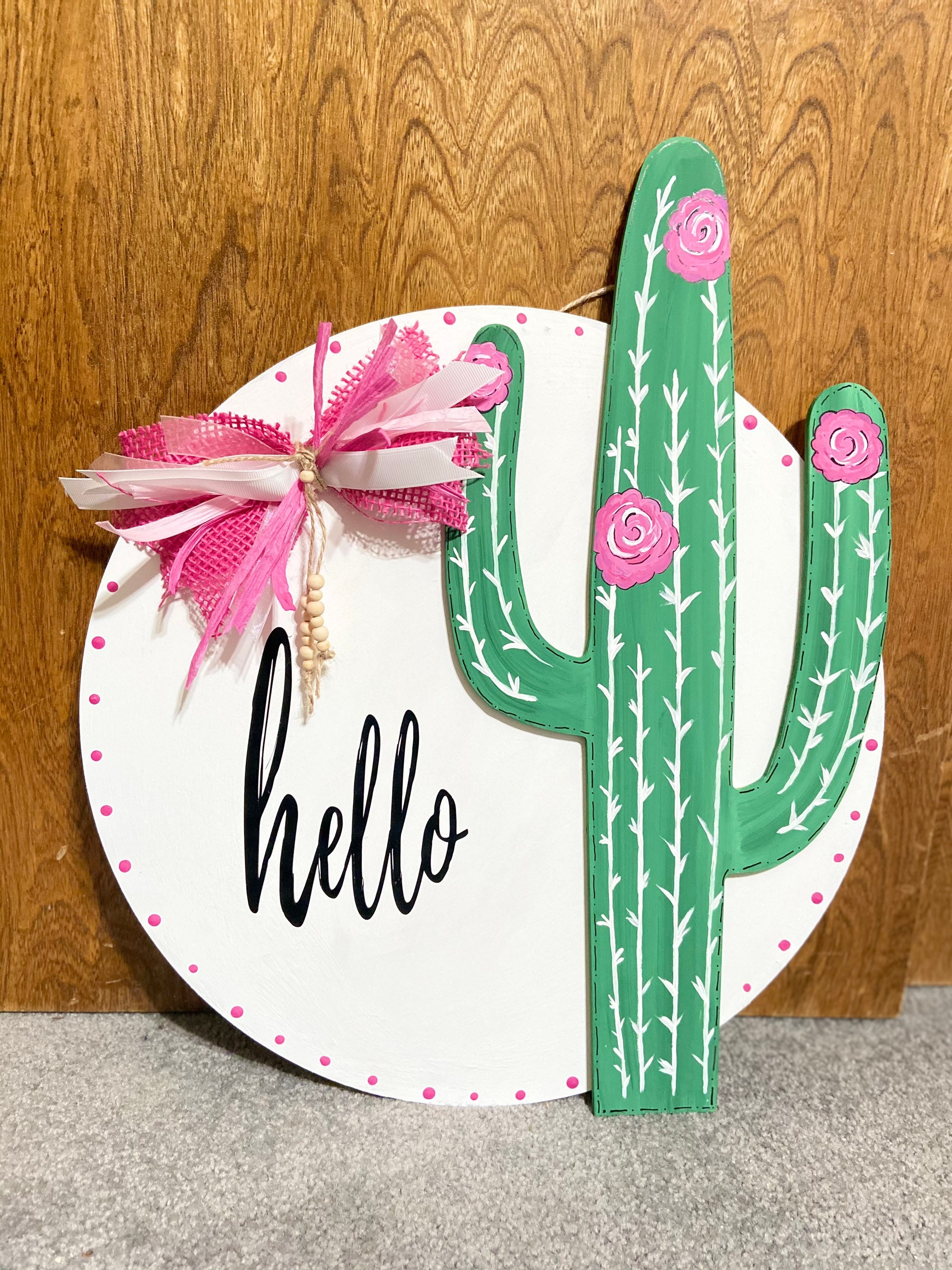 Cactus Door Hanger, Arizona Sign, Desert Sign, Cactus Art, Cactus ...