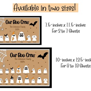 Personalized Ghost Family Sign, Custom Names, Ghost Shapes, and ...