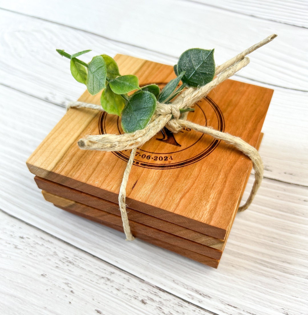 Personalized Engraved Wood Coasters | Custom Coasters | Personalized ...