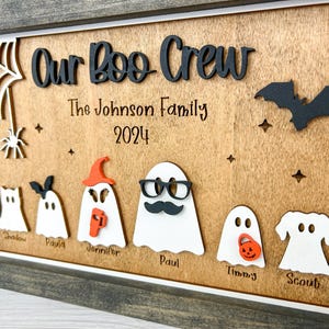 Personalized Ghost Family Sign, Custom Names, Ghost Shapes, and ...