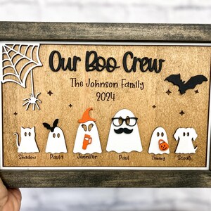 Personalized Ghost Family Sign, Custom Names, Ghost Shapes, and ...