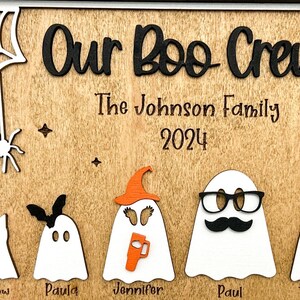 Personalized Ghost Family Sign, Custom Names, Ghost Shapes, and ...