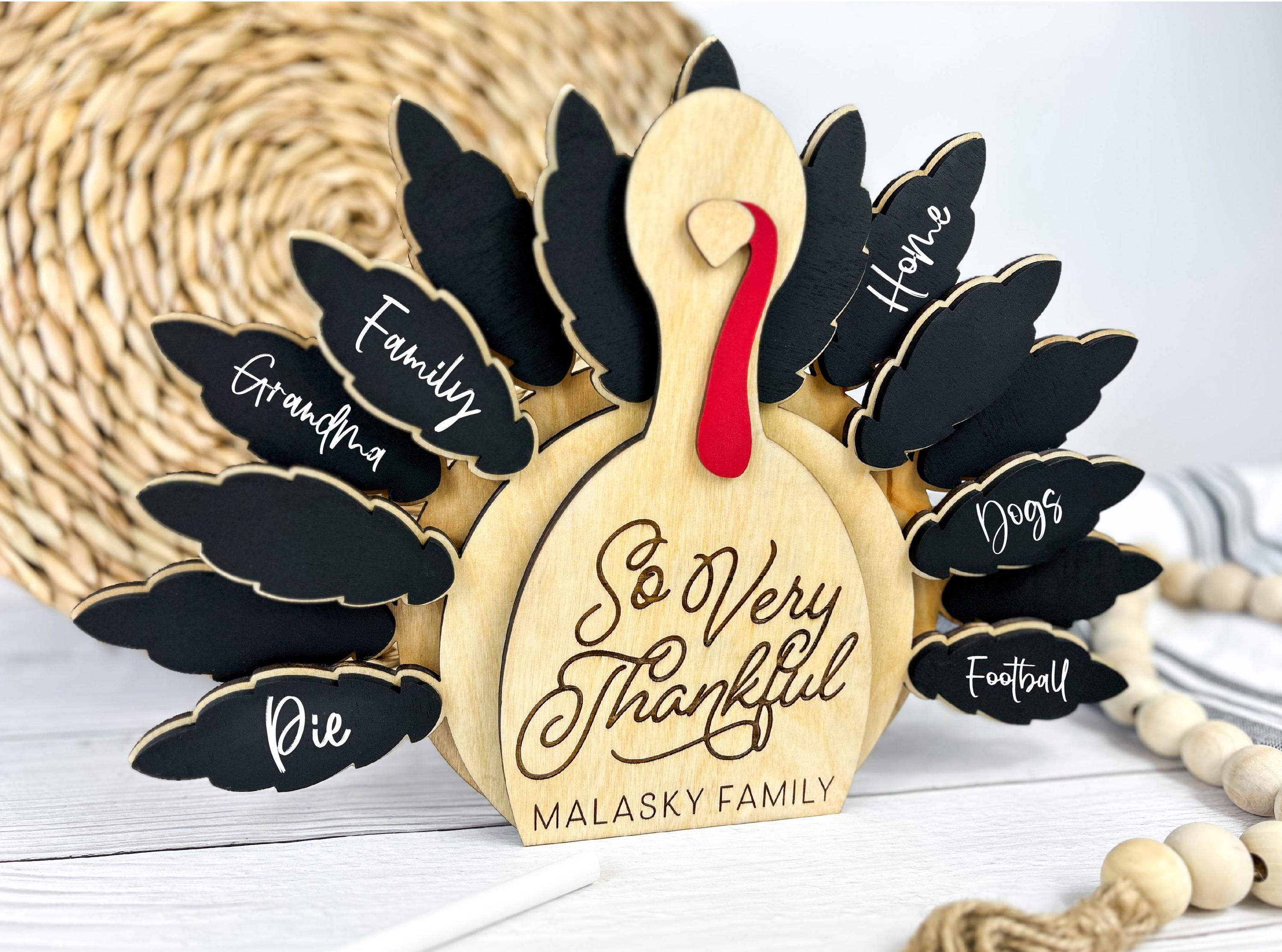 Thanksgiving Activity and Turkey Decor, Personalized Thanksgiving ...