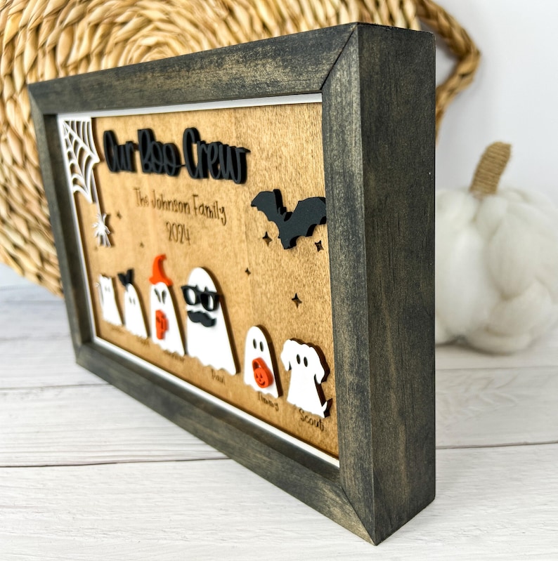 Personalized Ghost Family Sign, Custom Names, Ghost Shapes, and ...