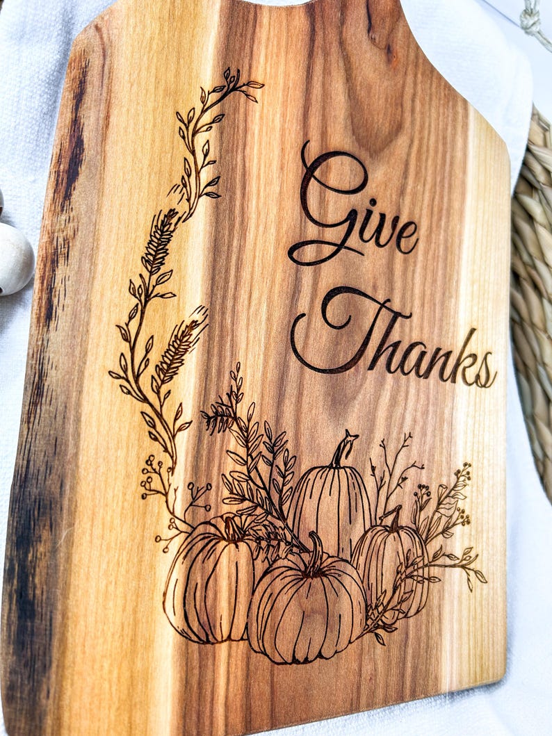 Thanksgiving Charcuterie Board, Engraved Cutting Board for Thanksgiving ...