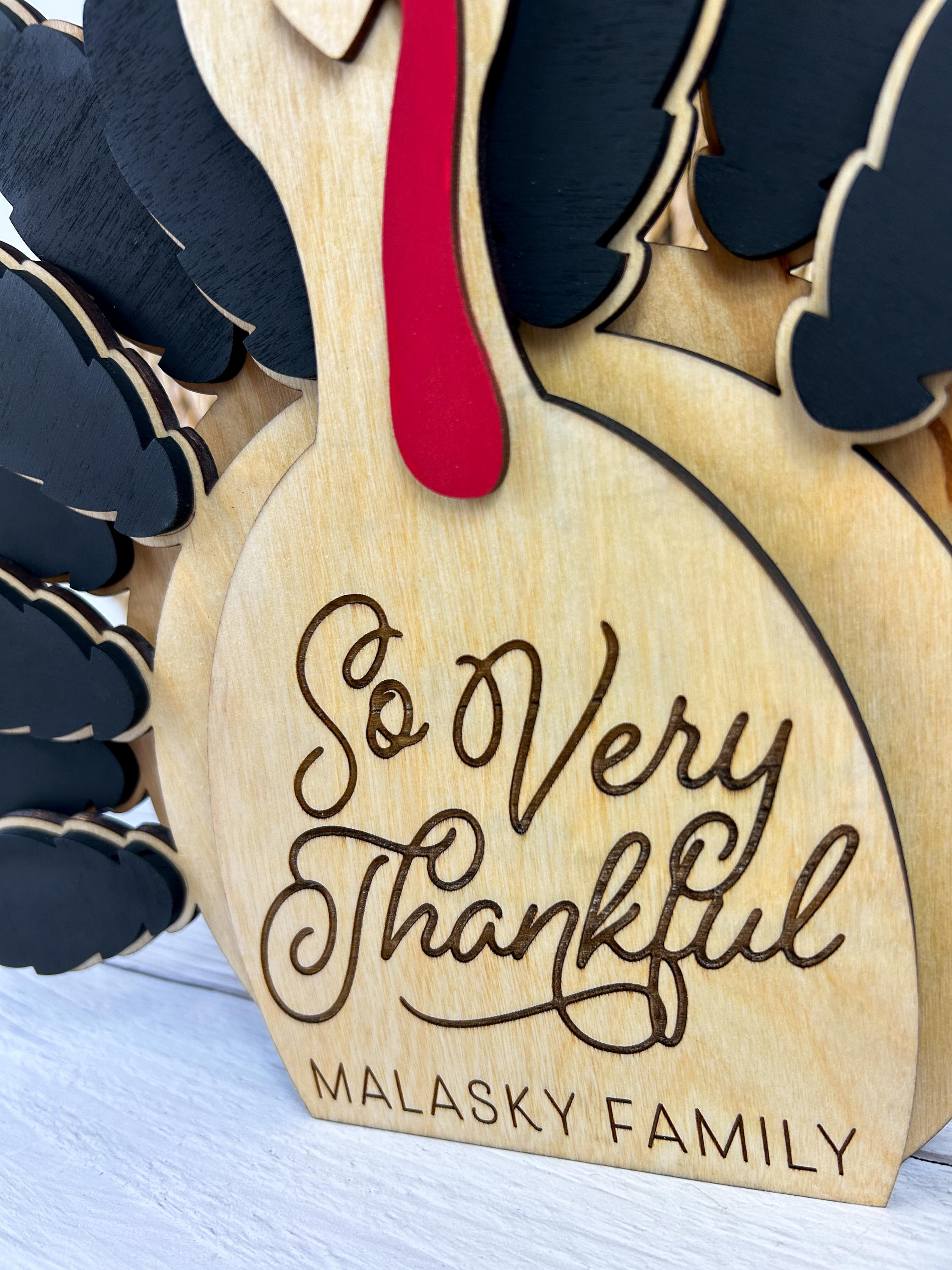 Thanksgiving Activity and Turkey Decor, Personalized Thanksgiving ...