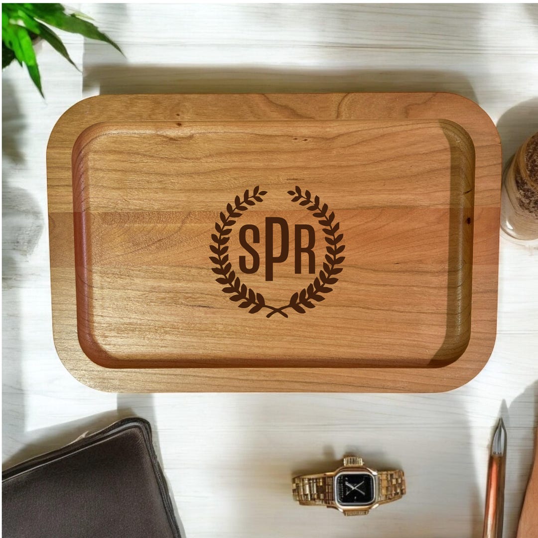 Personalized Wooden Valet Tray, Catch All Tray Gift for Him, Men's ...