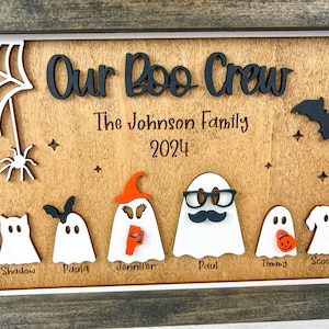 Personalized Ghost Family Sign, Custom Names, Ghost Shapes, and ...