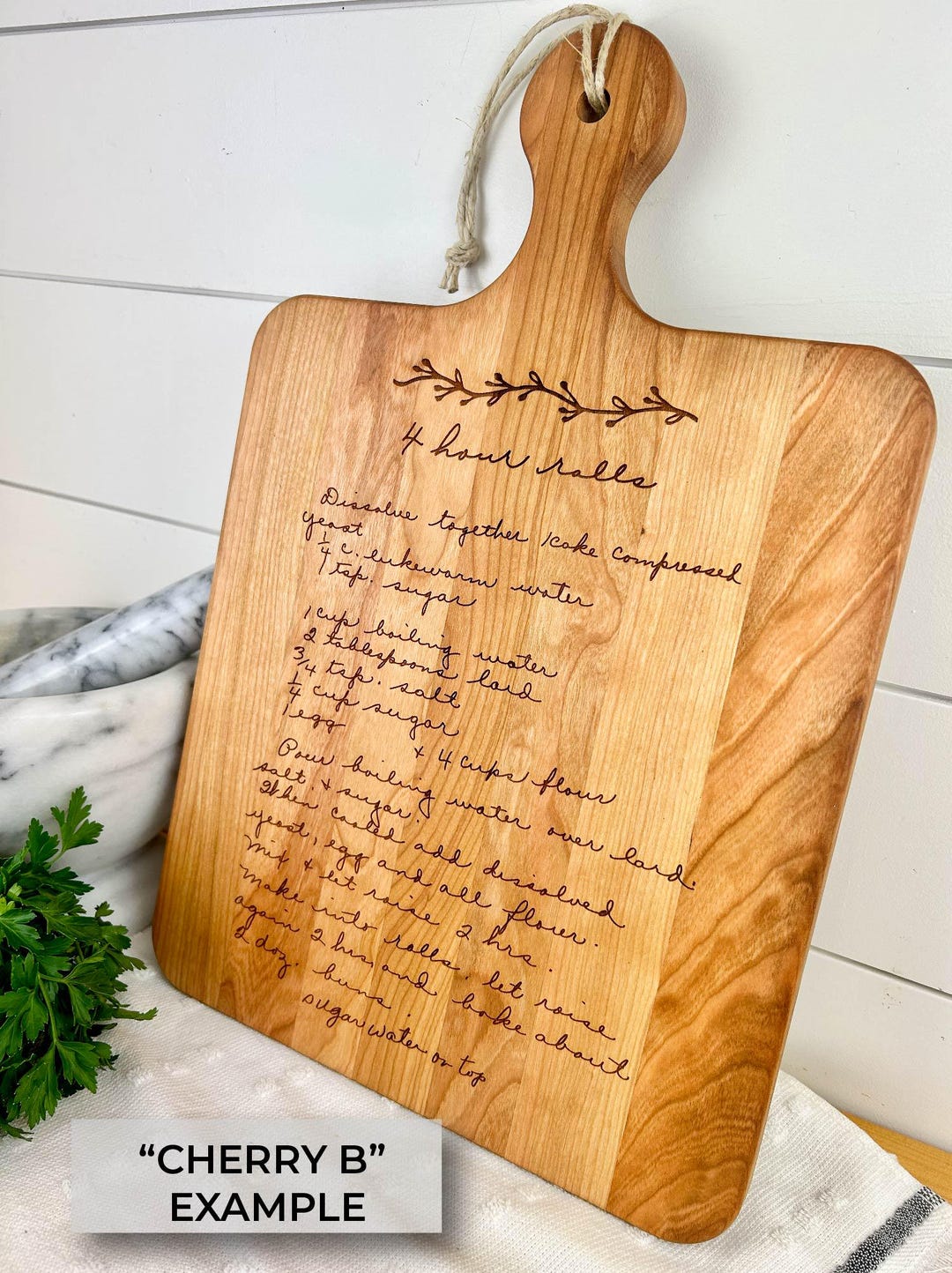 Engraved Recipe Cutting Board | Handwritten Recipe Cutting Board ...