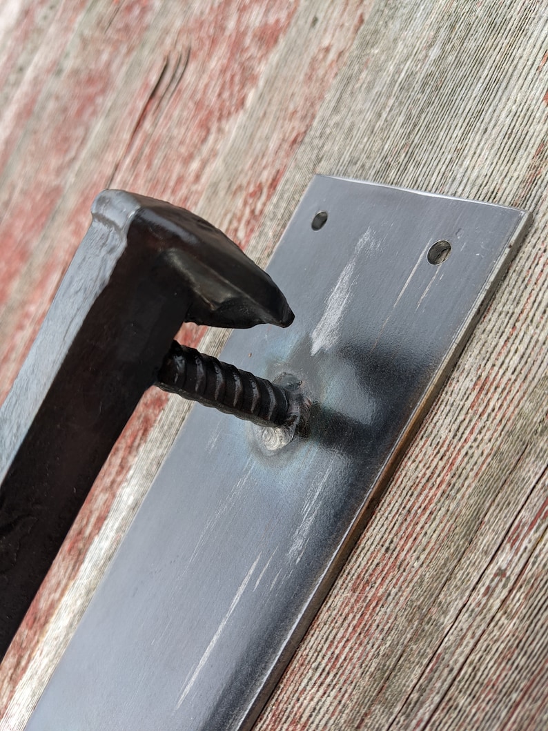 Rustic Railroad Spike Barn Door Handle, Barn Door Pull, Industrial Door ...