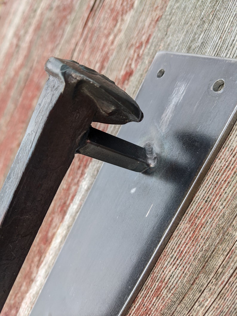Rustic Railroad Spike Barn Door Handle, Barn Door Pull, Industrial Door ...