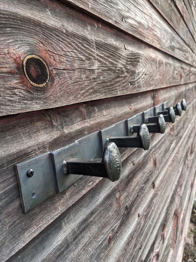 Coat Rack Wall Mount Industrial Farmhouse Decor Railroad - Etsy