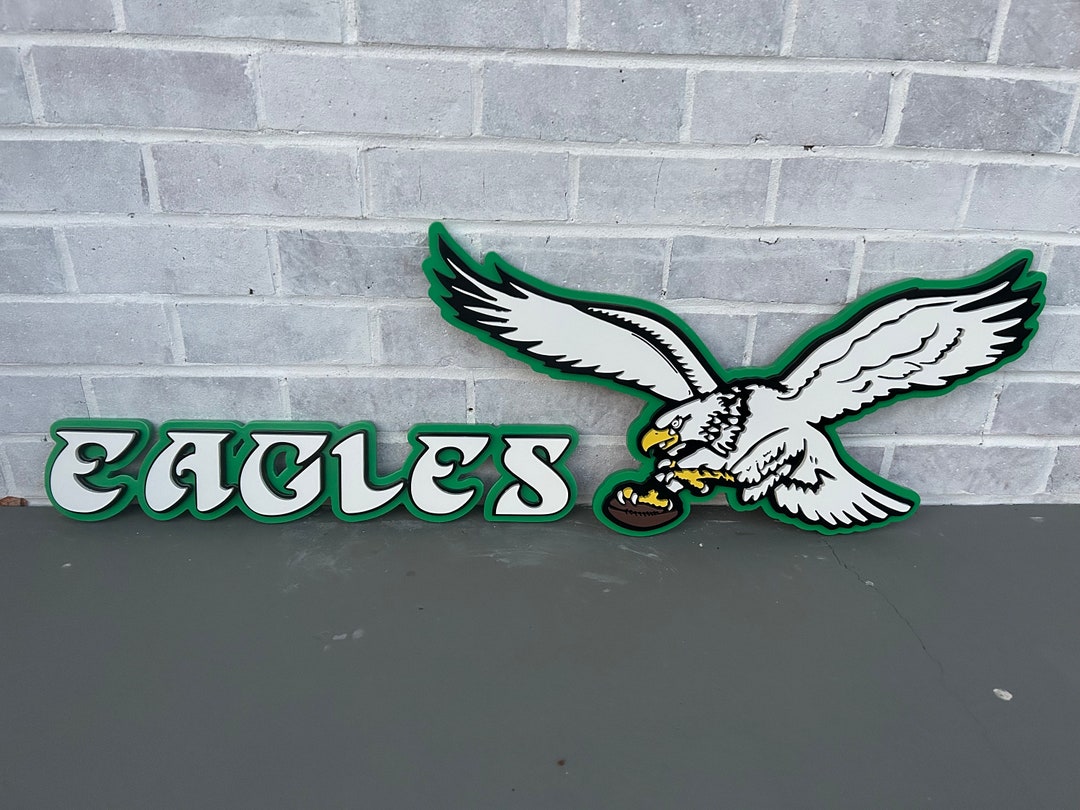 Philadelphia Eagles Kelly Green Logo title and Bird - Etsy