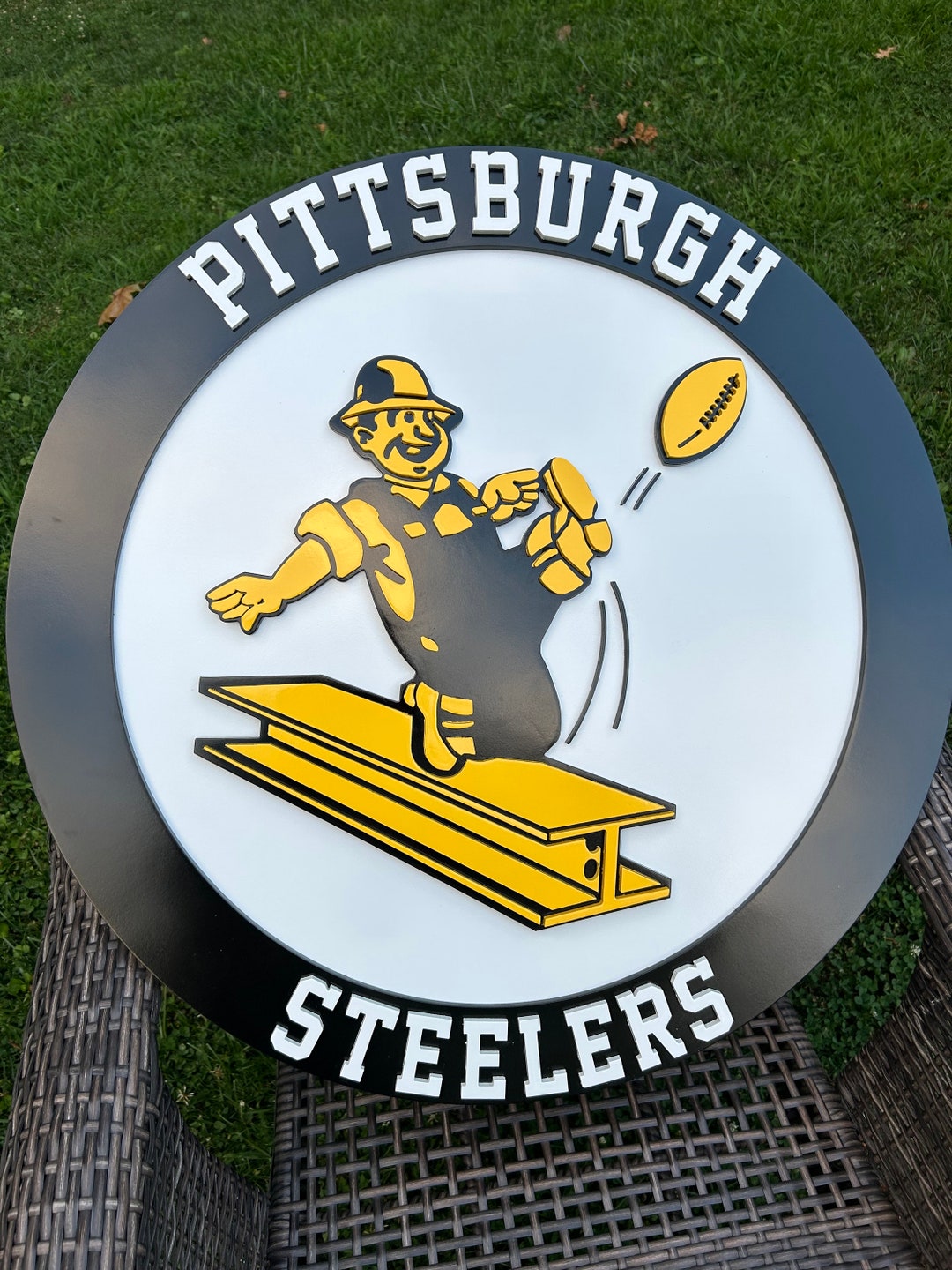 Pittsburgh Steelers Old School Sign - Etsy