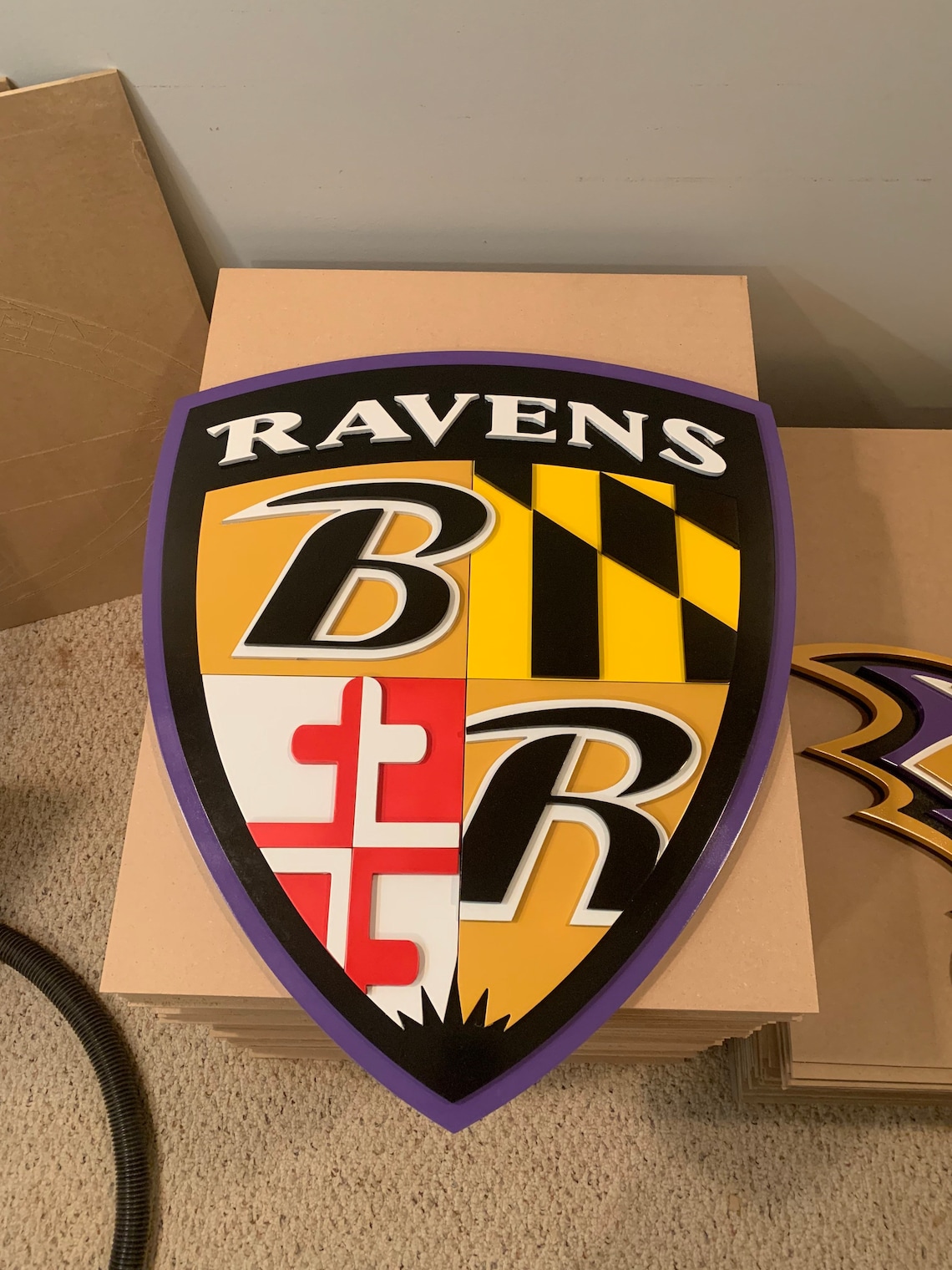 Baltimore Ravens Coat of Arms shield Only - Etsy