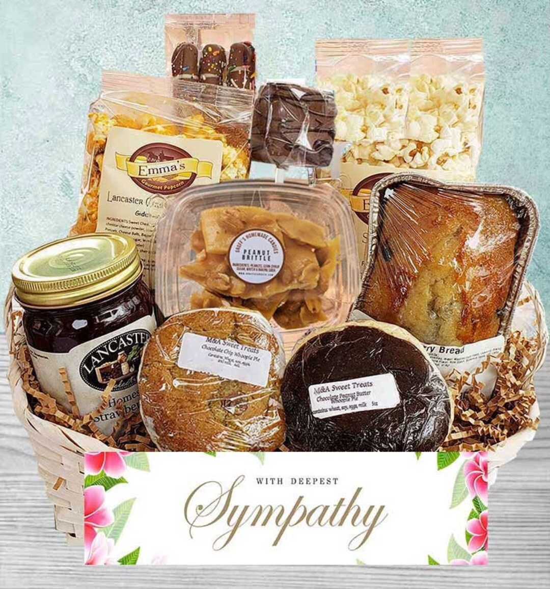 PA Dutch Sympathy Gift Basket for Friends Offers Lancaster PA Jams ...